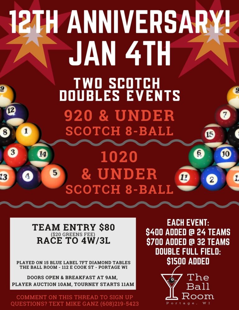 Tournaments - Wisconsin Billiards Hall of Fame
